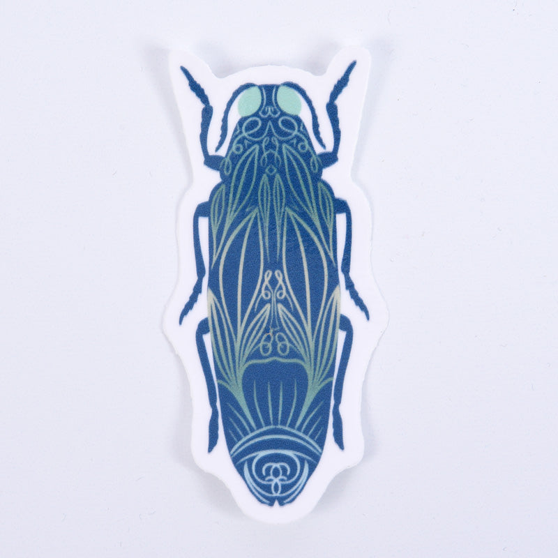 Blue Beetle Vinyl Sticker – Palindrome Art