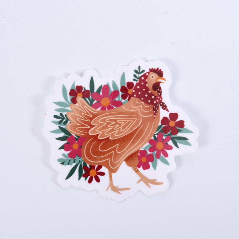 Chicken Wearing a Scarf Sticker – Palindrome Art